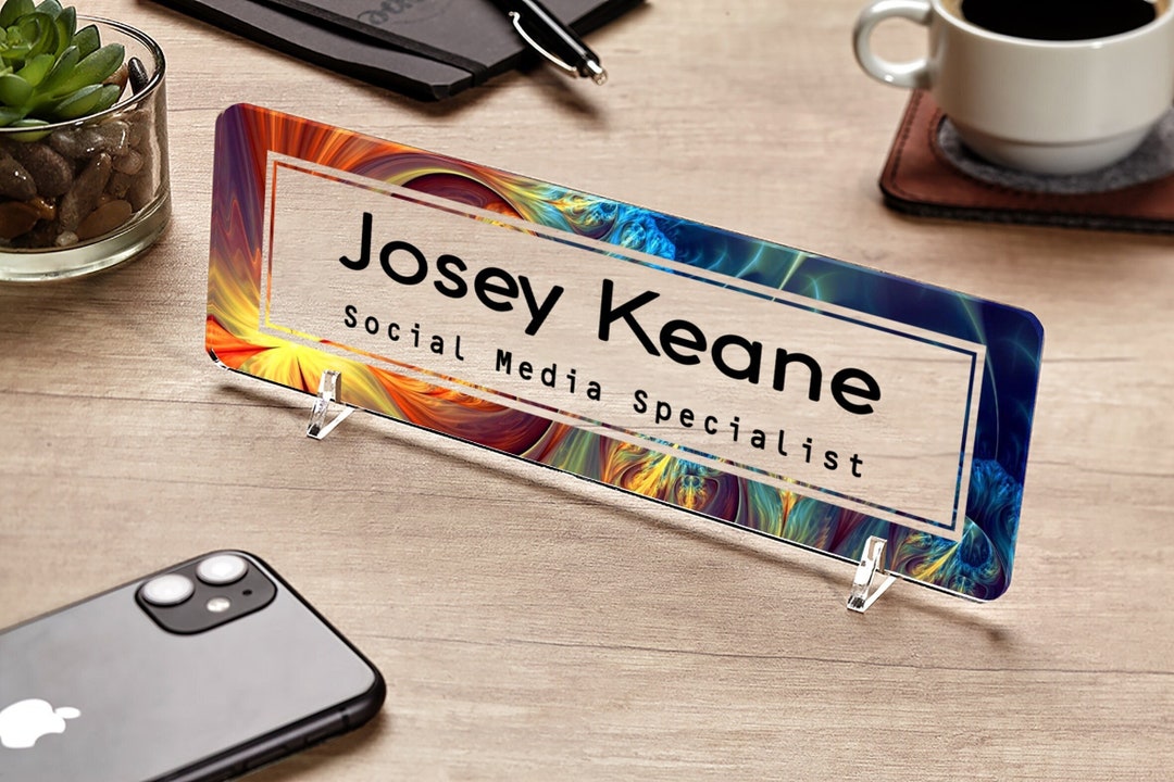 Personalized Name Plate for Desk, Social Media Manager Gifts, Desk Name ...