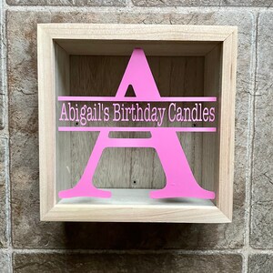 Birthday Candle Shadow Box First Birthday Present Baby - Etsy