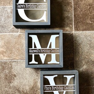 Birthday Candle Shadow Box First Birthday Present Baby - Etsy