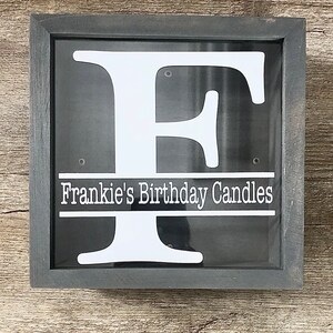Birthday Candle Shadow Box First Birthday Present Baby - Etsy