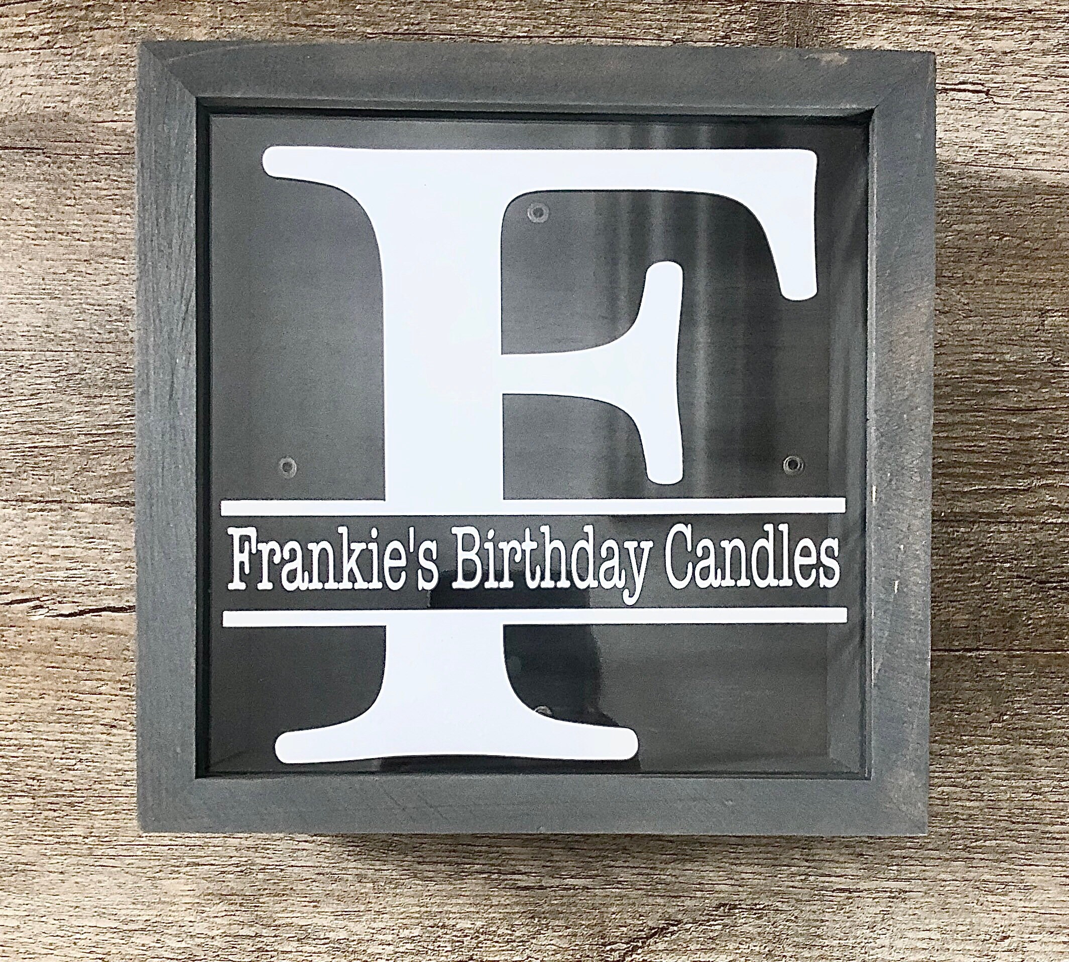 Birthday Candle Shadow Box First Birthday Present Baby - Etsy
