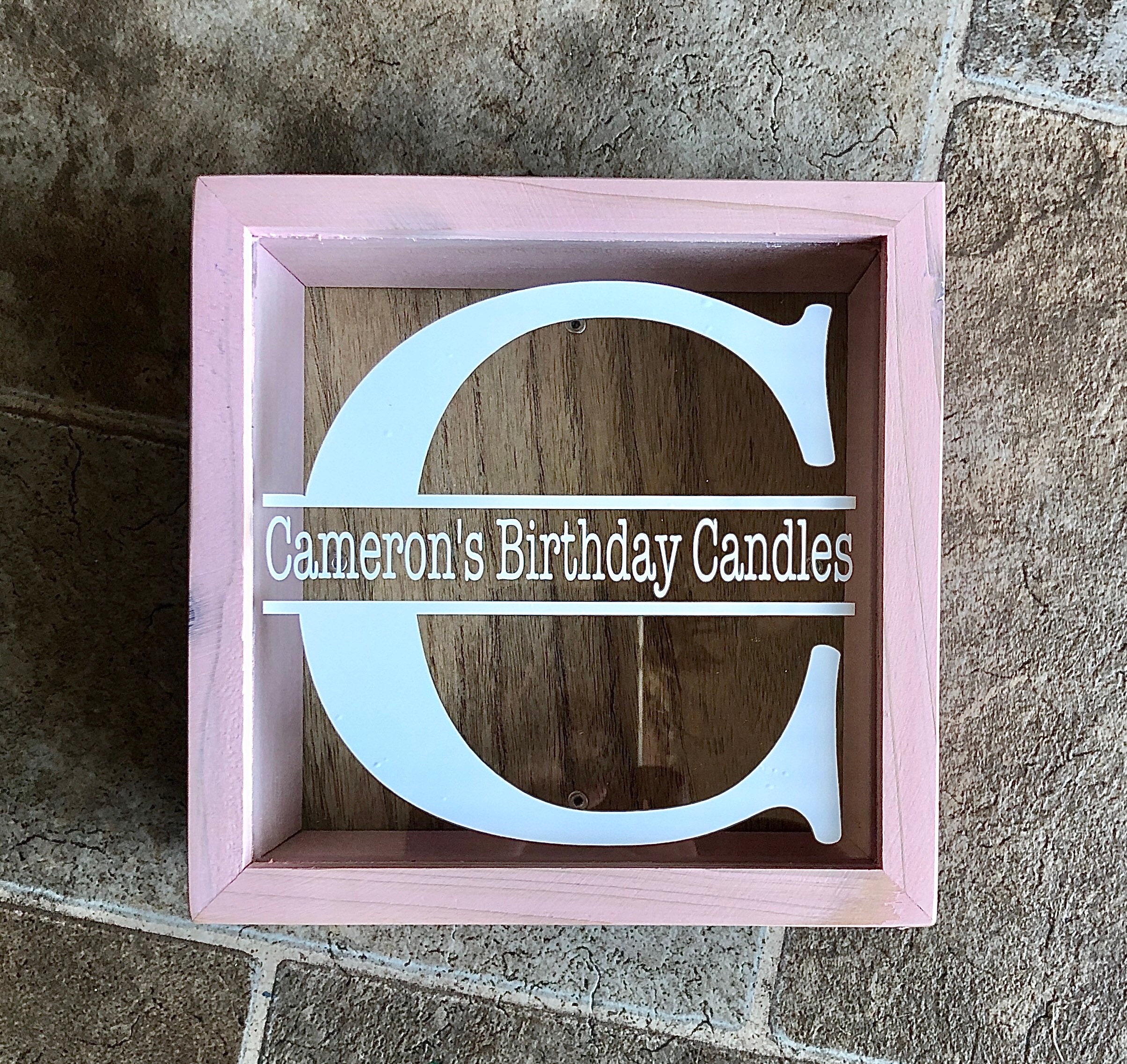 Birthday Candle Shadow Box First Birthday Present Baby - Etsy