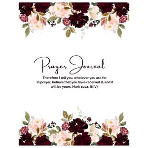 Prayer Journal Package-cover, Prayer Requests, Answered Prayer, 15 ...