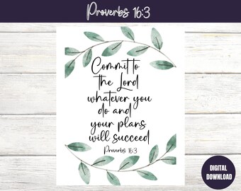 Proverbs 16 3 - Etsy