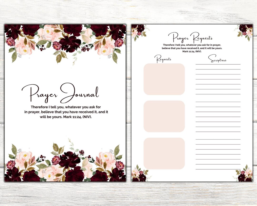 Prayer Journal Package-cover Prayer Requests Answered - Etsy