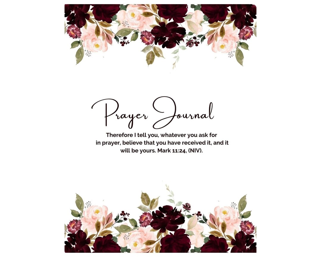 Prayer Journal Package-cover, Prayer Requests, Answered Prayer, 15 ...