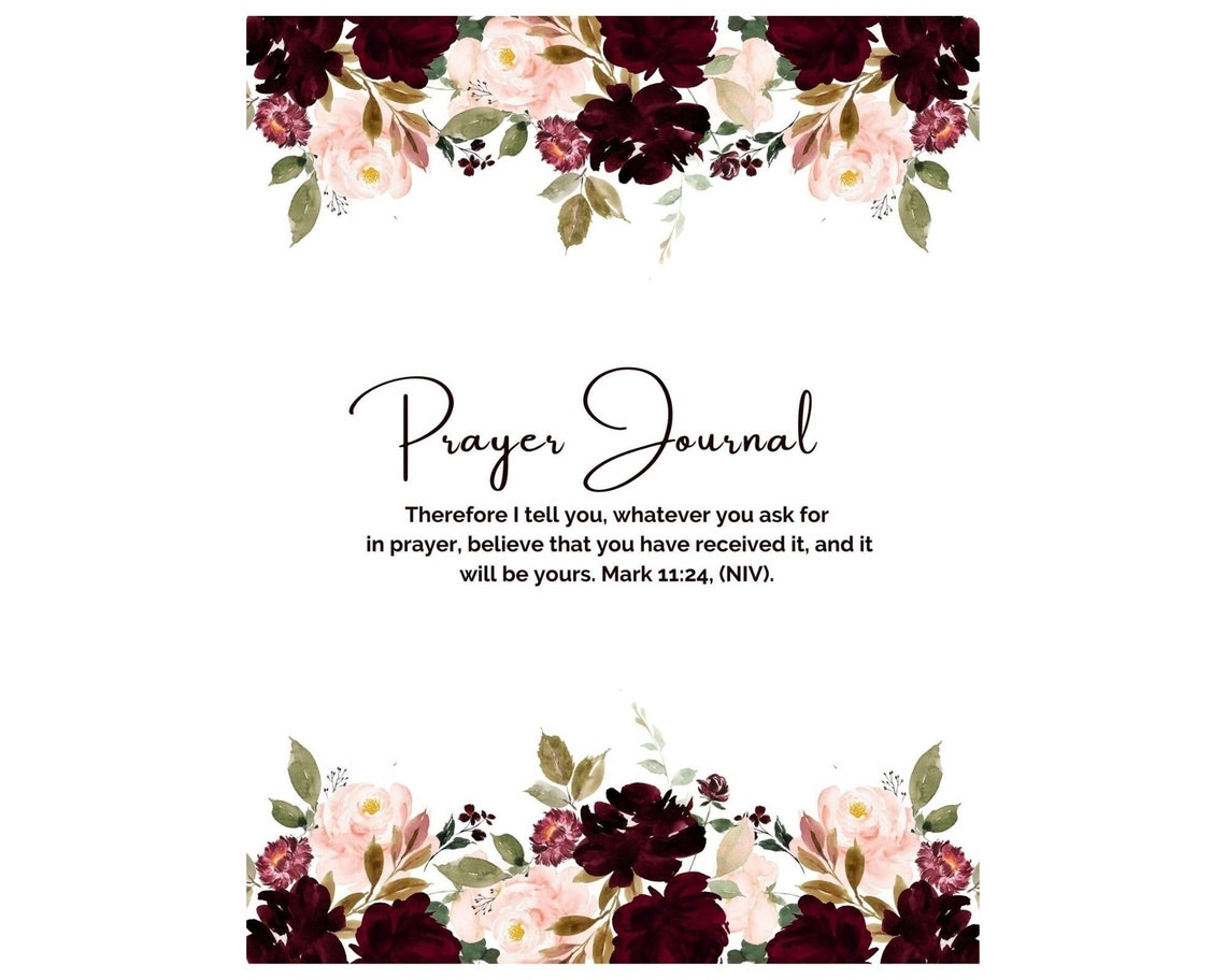Prayer Journal Package-cover, Prayer Requests, Answered Prayer, 15 ...