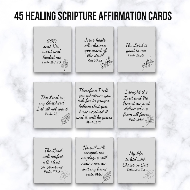 Healing Verses on Cards - Etsy