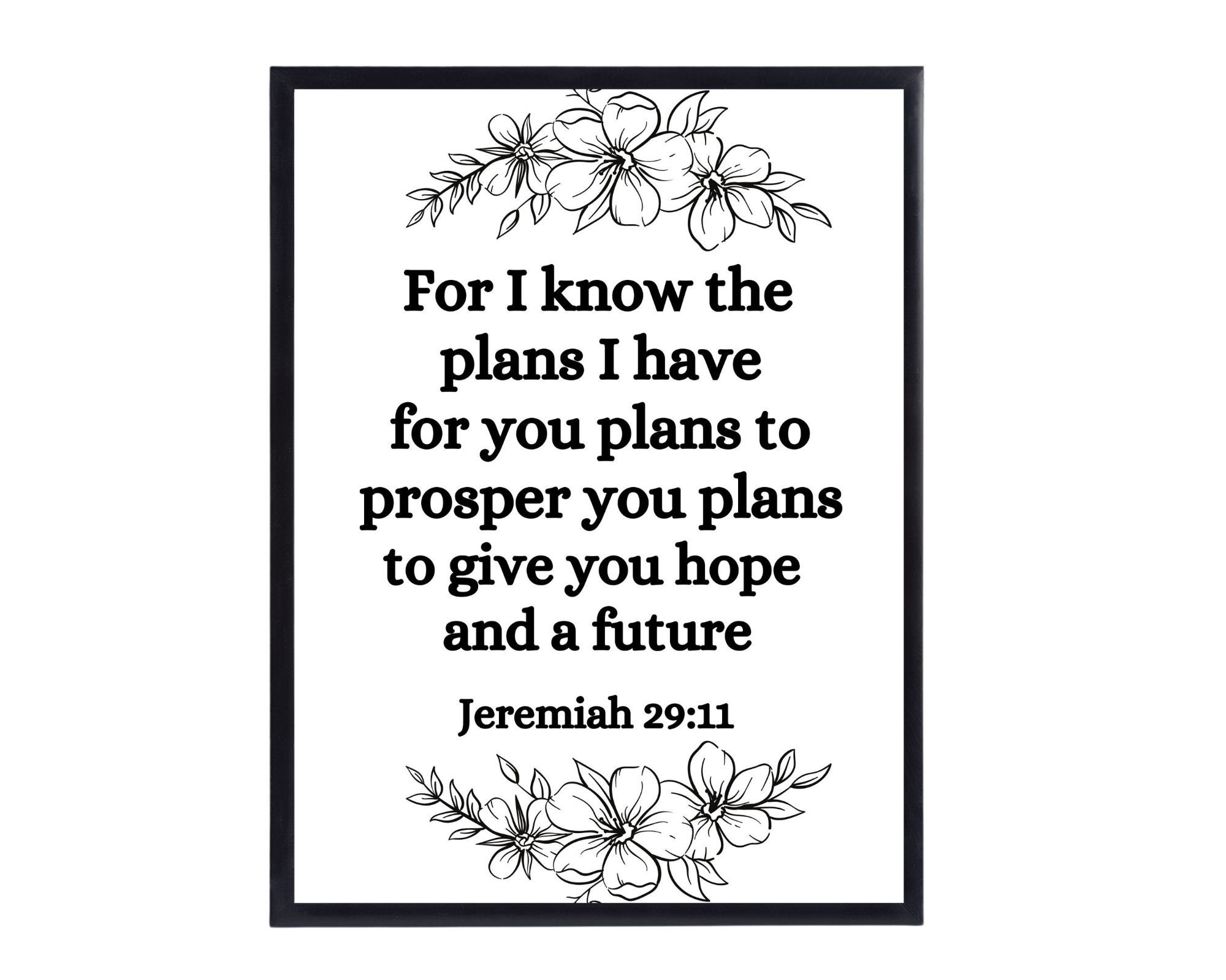For I Know the Plans I Have for You Jeremiah 29:11 Christian - Etsy