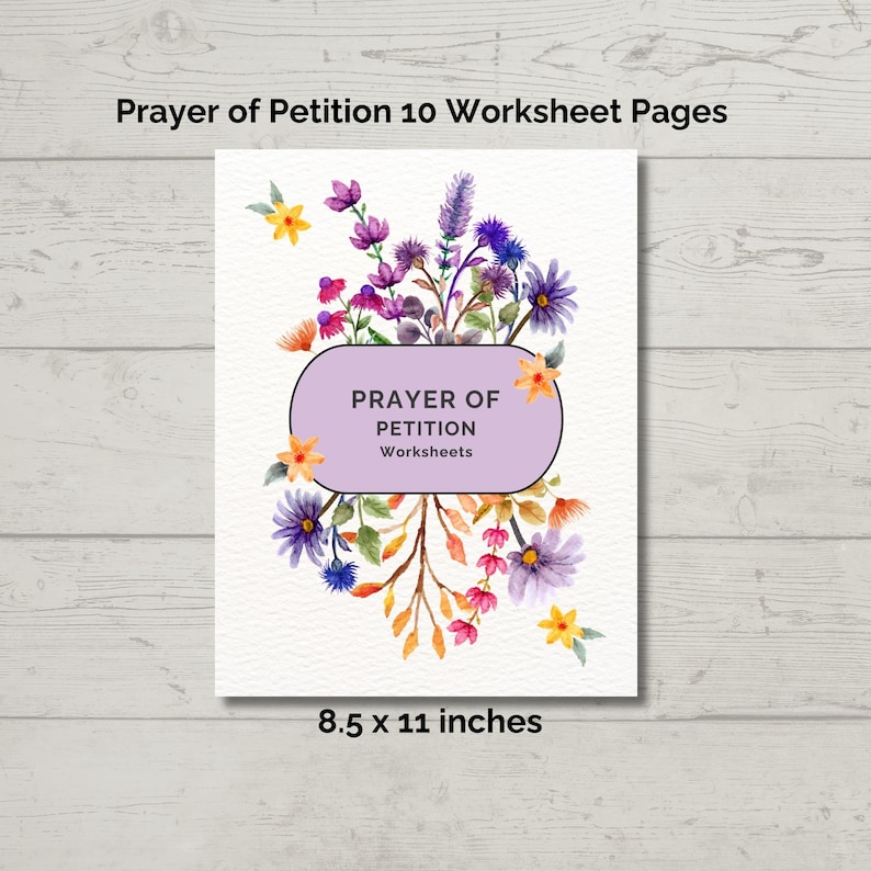 Prayer of Petition Worksheets|10 Page Packet| INSTANT DOWNLOAD - Etsy