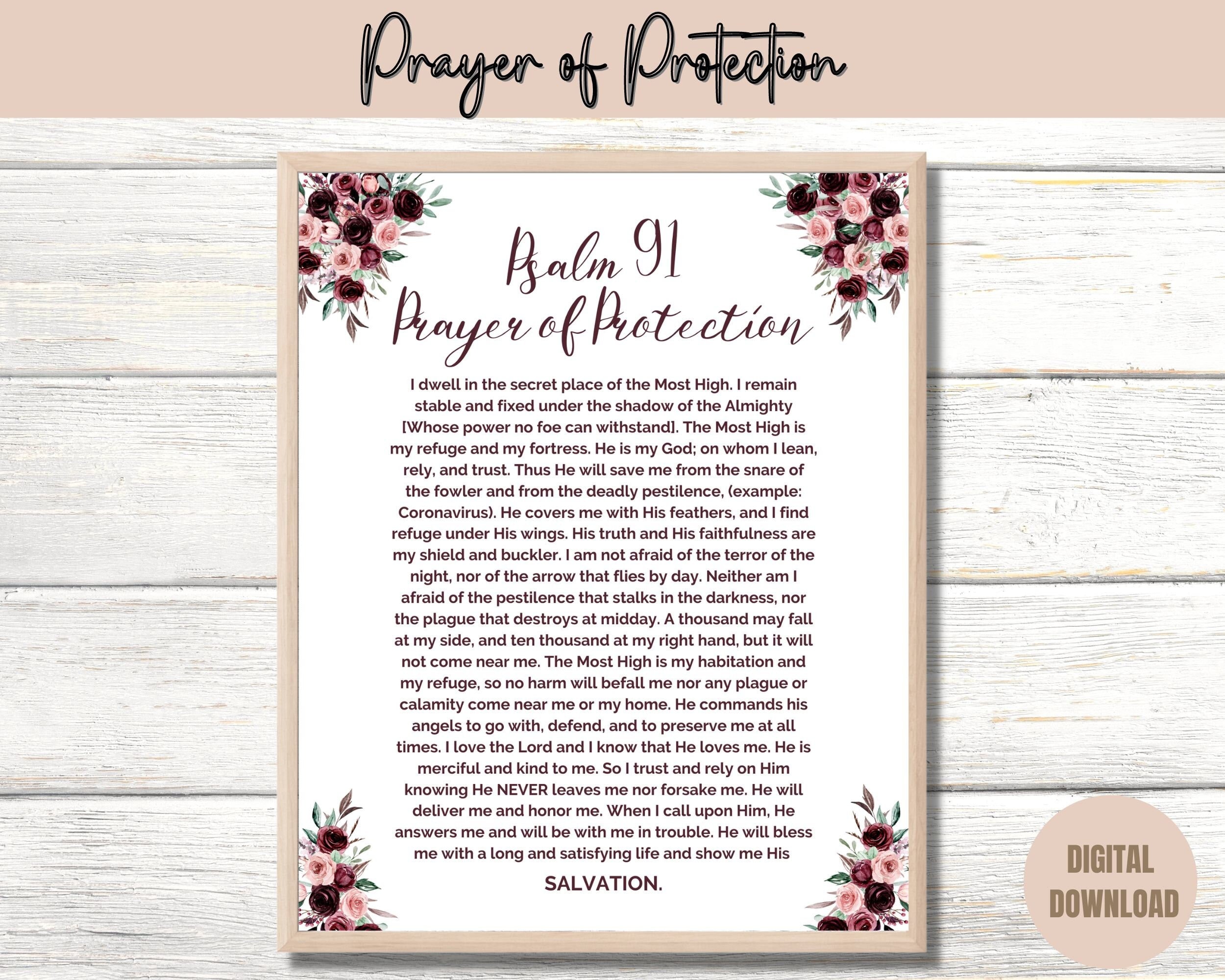 Psalm 91 -protection Prayer| God's Protection Prayer| Christian Wall ...