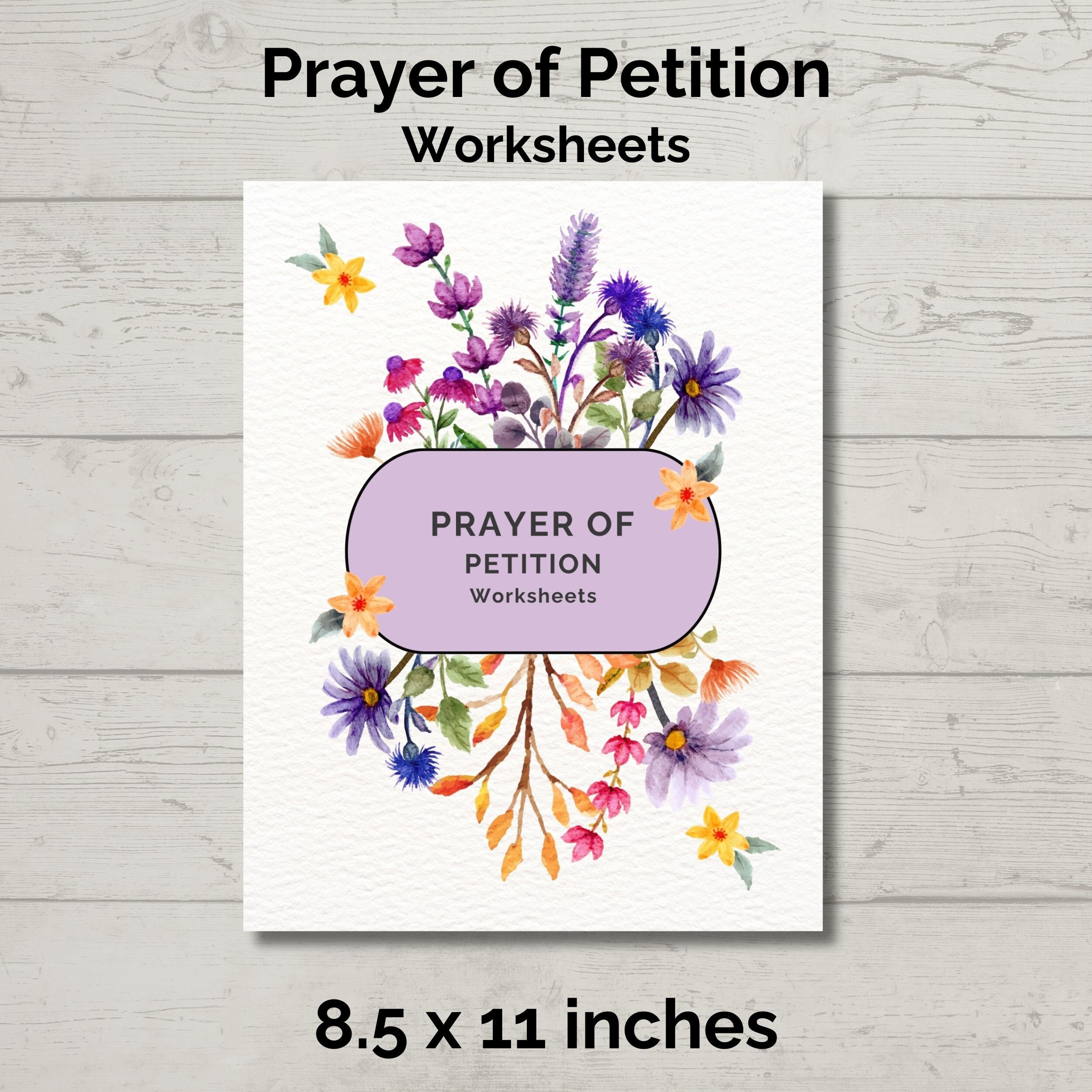 Prayer of Petition Worksheets|10 Page Packet| INSTANT DOWNLOAD - Etsy