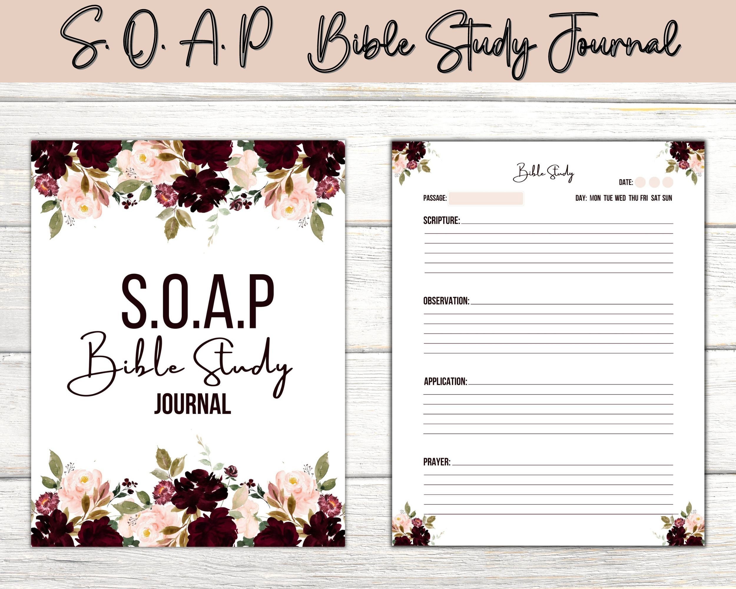 SOAP Bible Study Journal Package, Us-letter| 8.5 X 11 Inches| 10 PDF ...