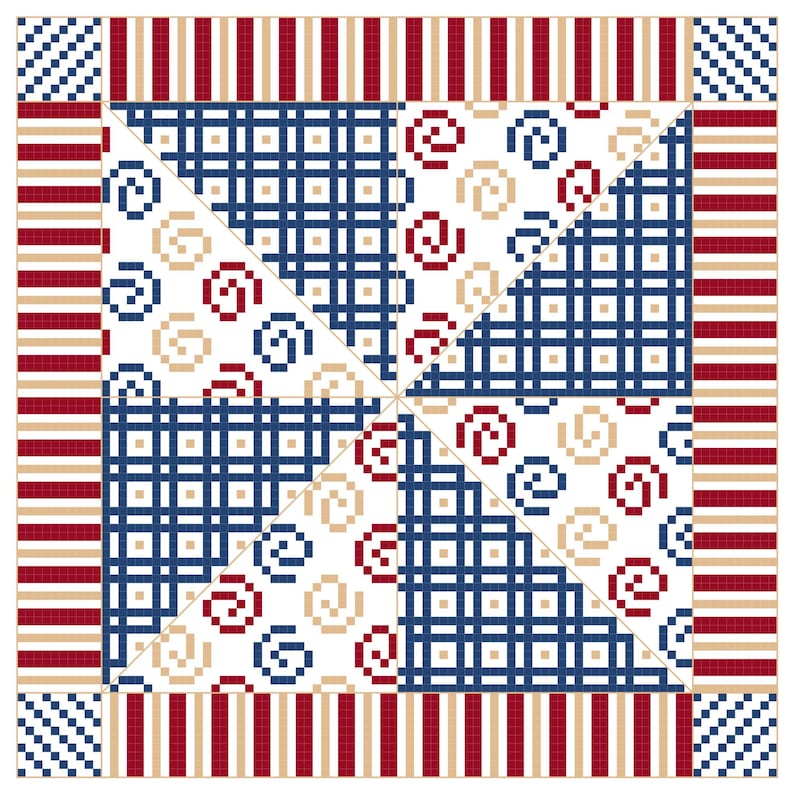 Quilt Square New Hampshire Cross Stitch Pattern - Etsy