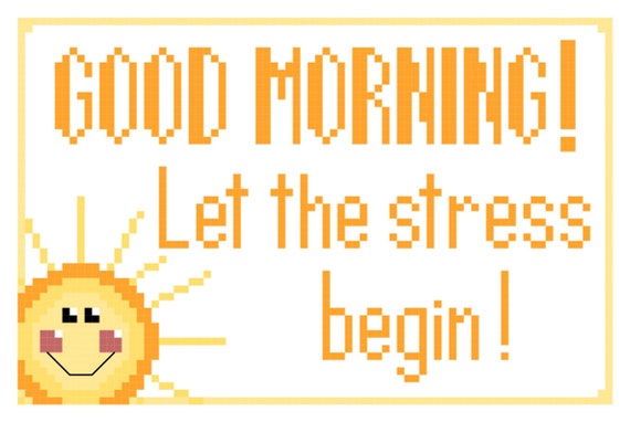 Good Morning... Cross Stitch Pattern | Etsy