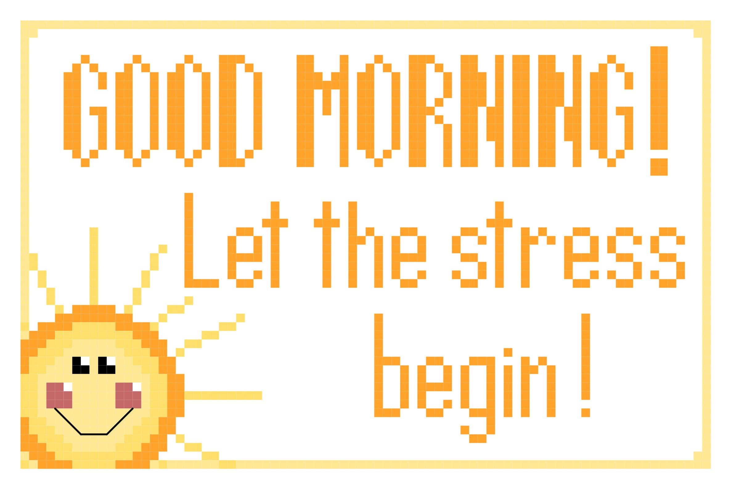Good Morning... Cross Stitch Pattern - Etsy