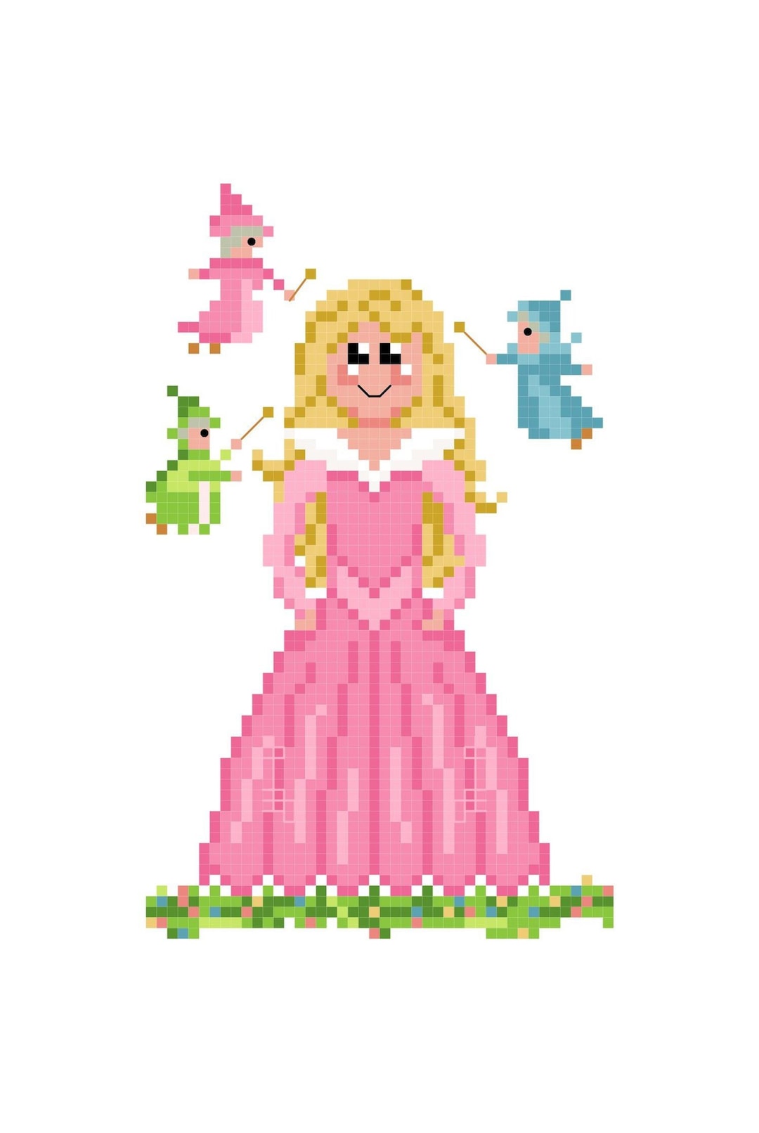 Princess Aurora Cross Stitch Pattern - Etsy