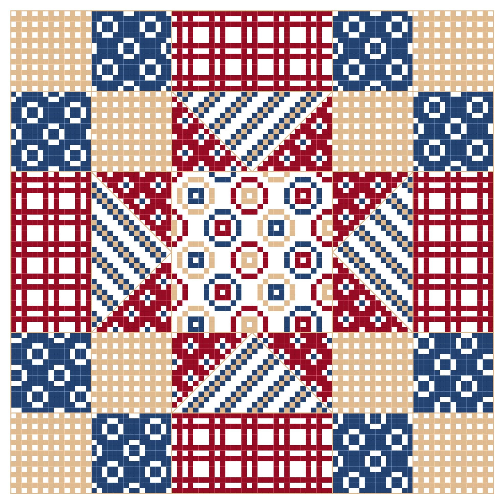 Quilt Square Nebraska Cross Stitch Pattern - Etsy