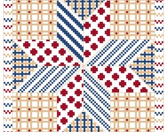 Quilt Square Nebraska Cross Stitch Pattern - Etsy