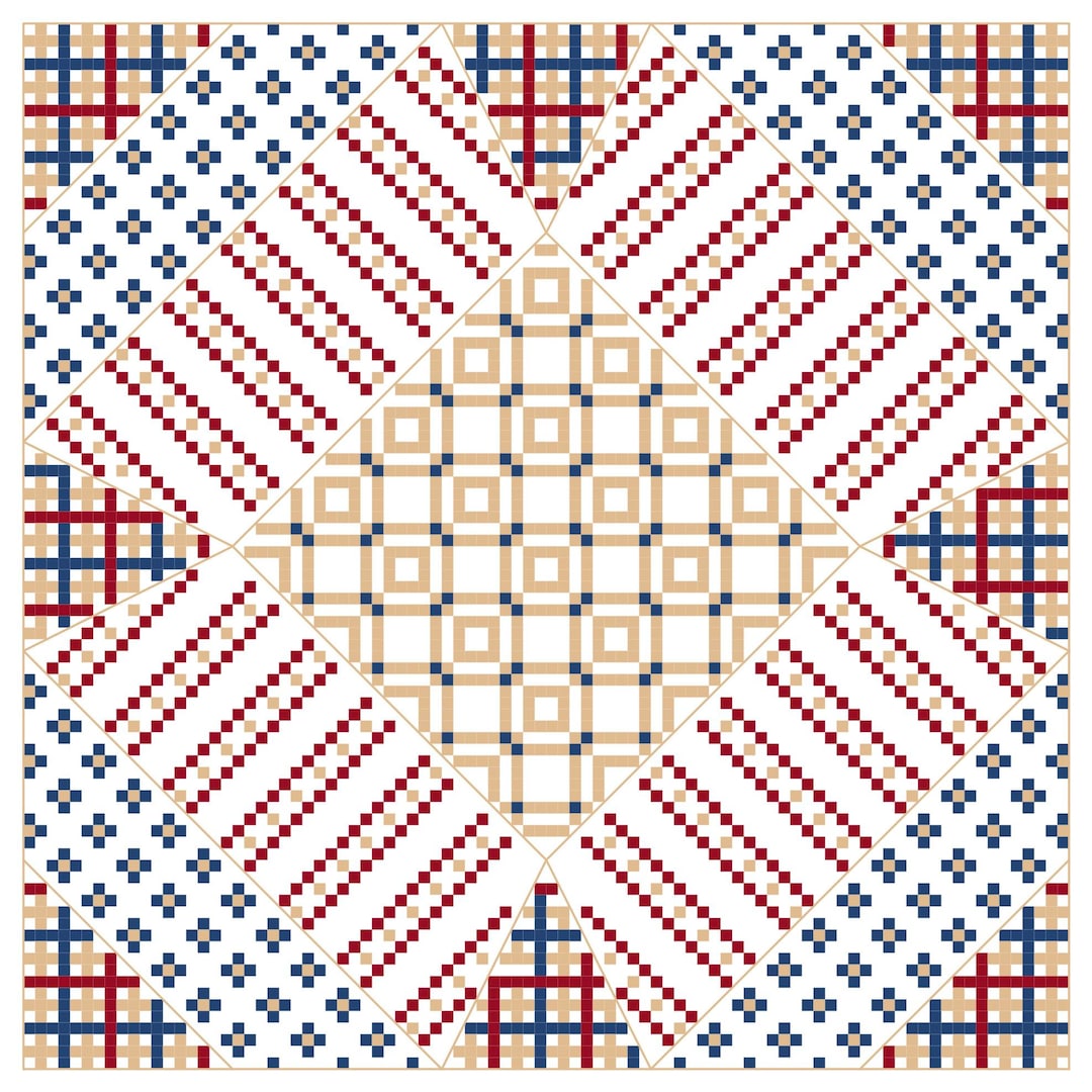 Quilt Square Wisconsin Cross Stitch Pattern - Etsy