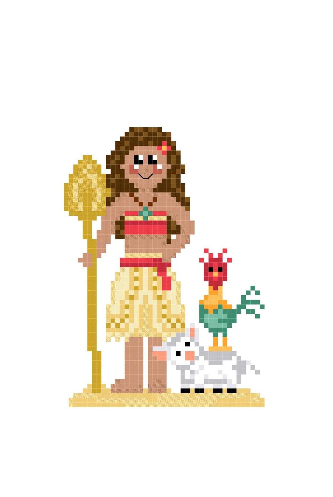 Princess Moana Cross Stitch Pattern - Etsy