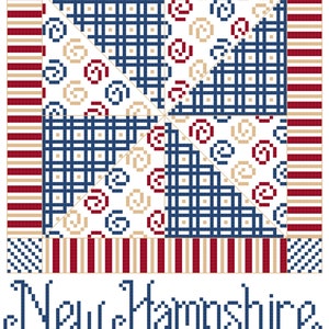 Quilt Square New Hampshire Cross Stitch Pattern - Etsy