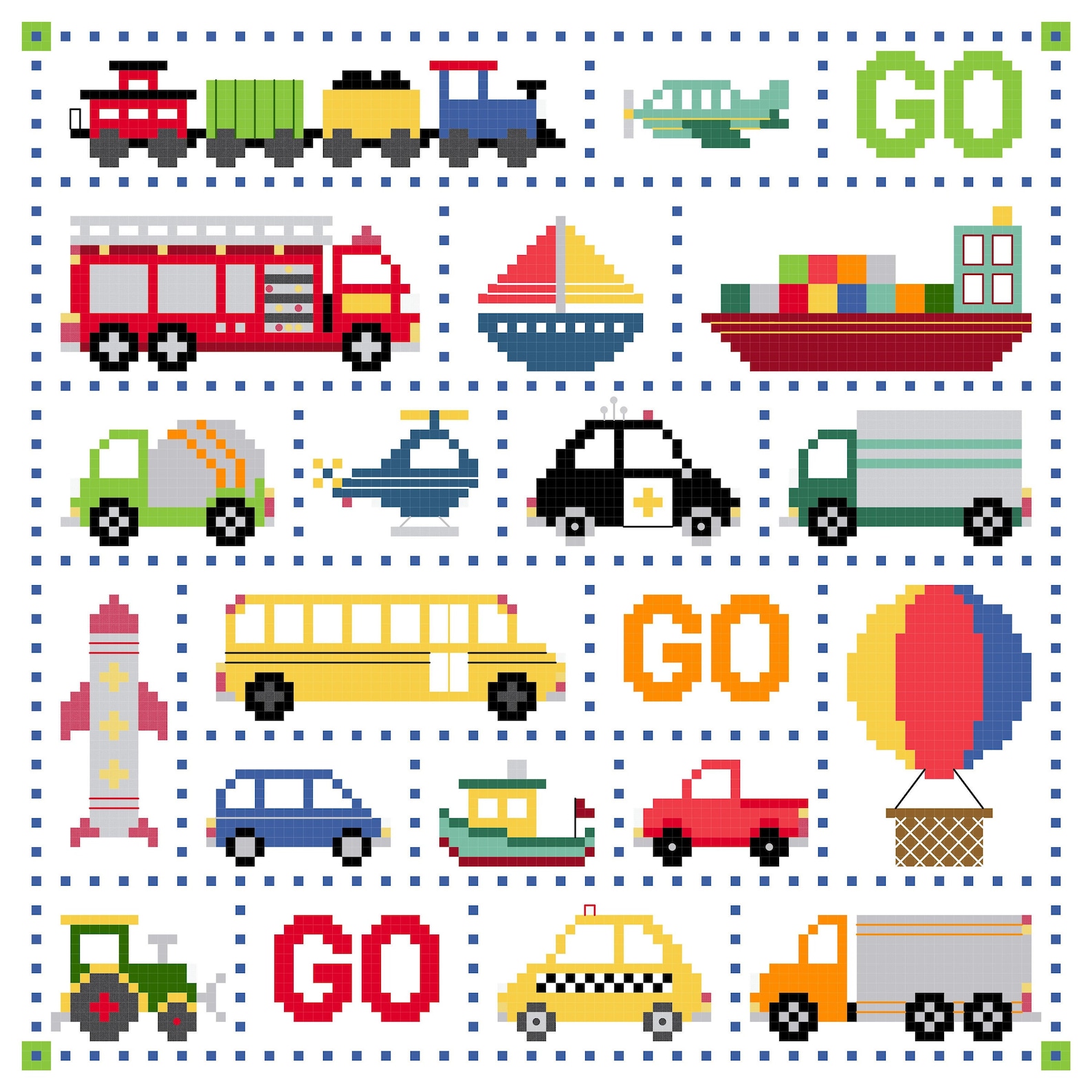 GO GO GO Cross Stitch Pattern - Etsy