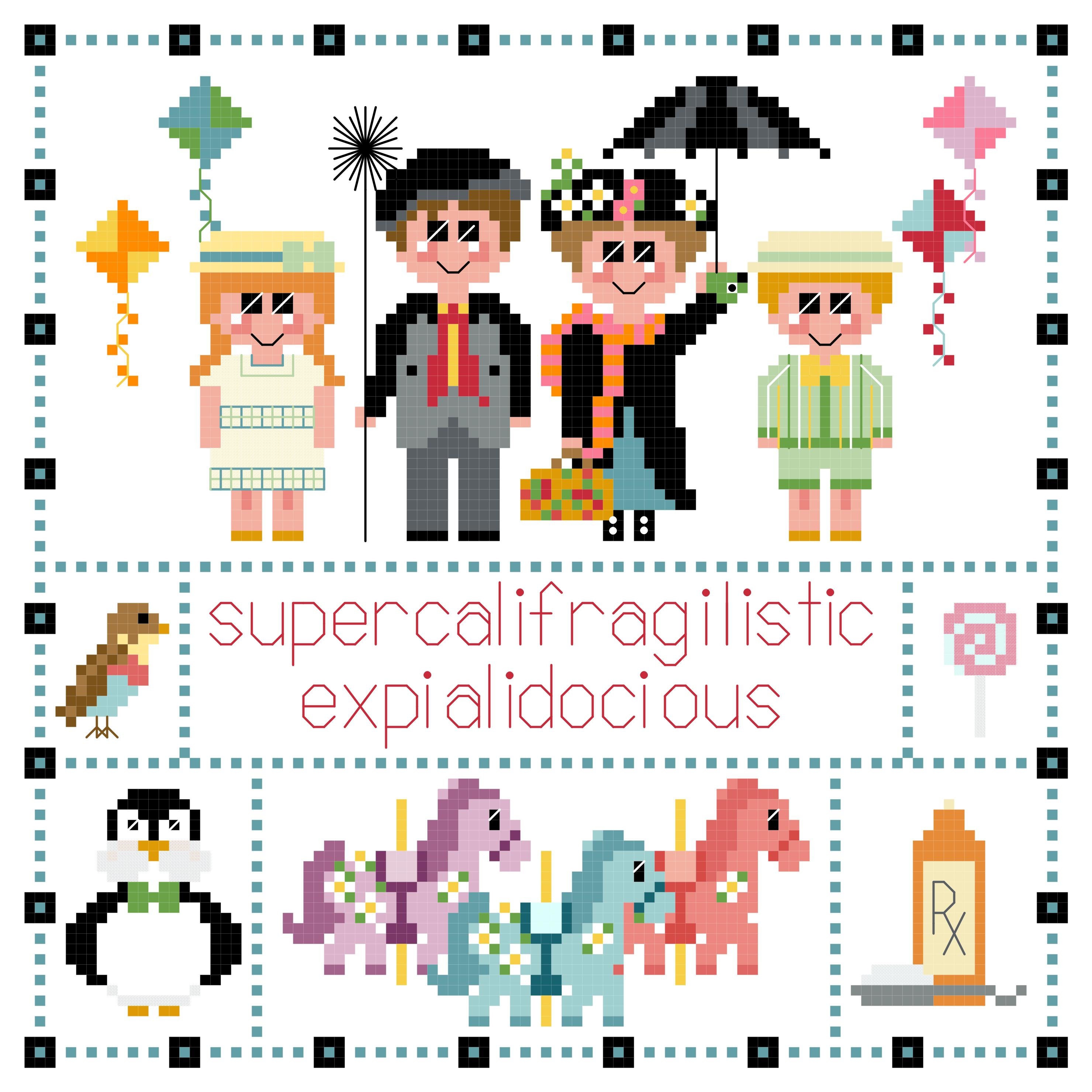 Mary Poppins Sampler Cross Stitch Pattern - Etsy