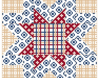 Quilt Square Nebraska Cross Stitch Pattern - Etsy