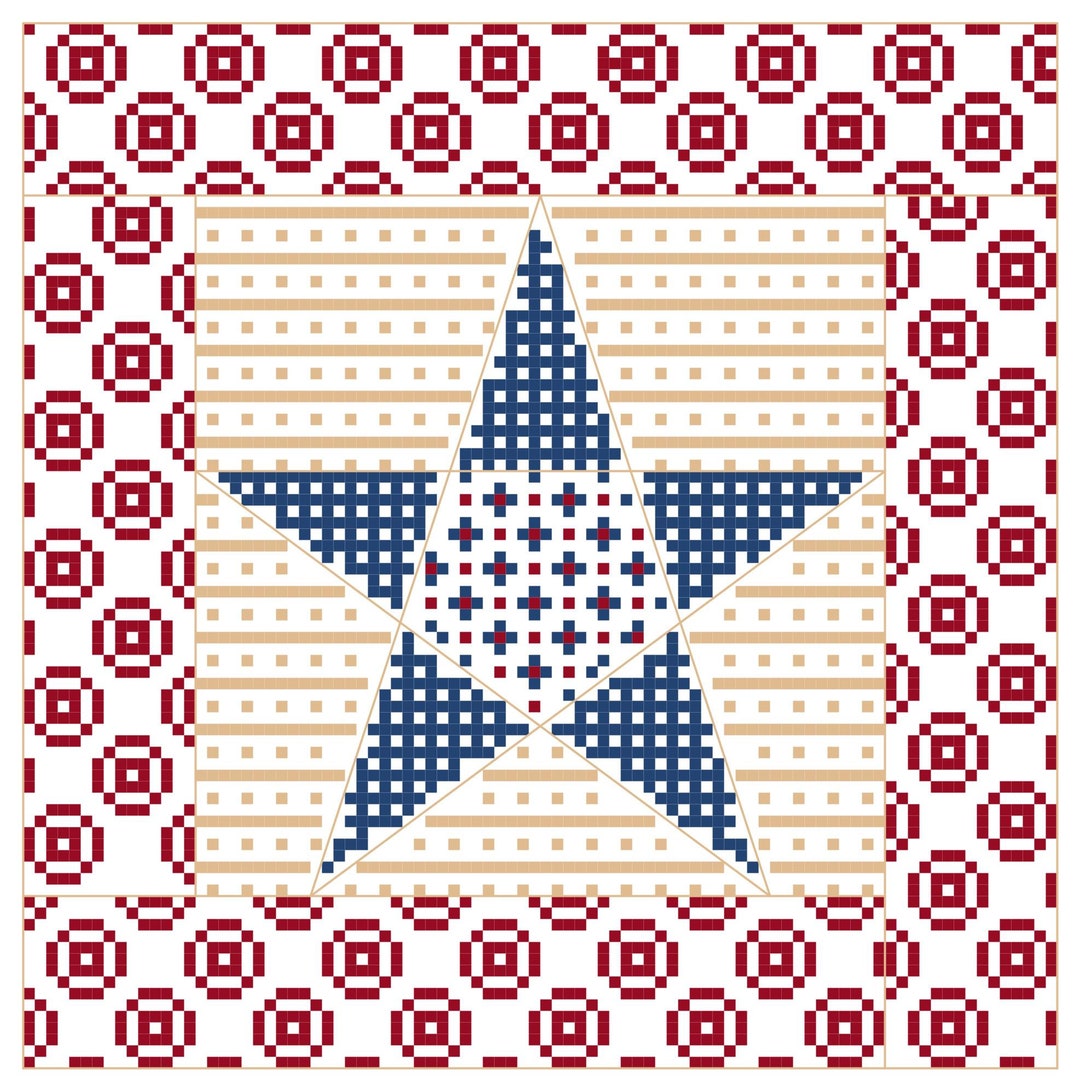 Quilt Square Texas Cross Stitch Pattern - Etsy