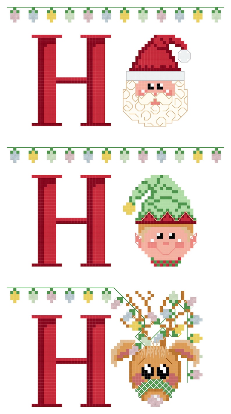 Ho Ho Ho Cross Stitch Pattern - Etsy Sweden