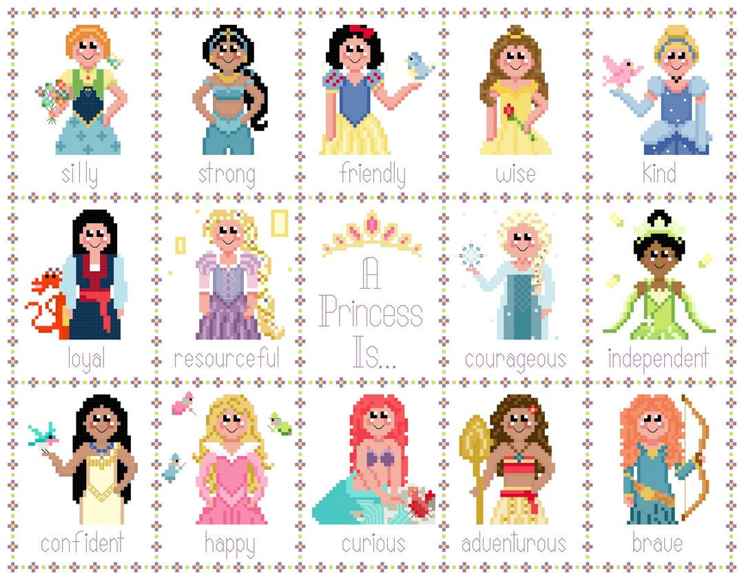 A Princess Is...cross Stitch Pattern - Etsy
