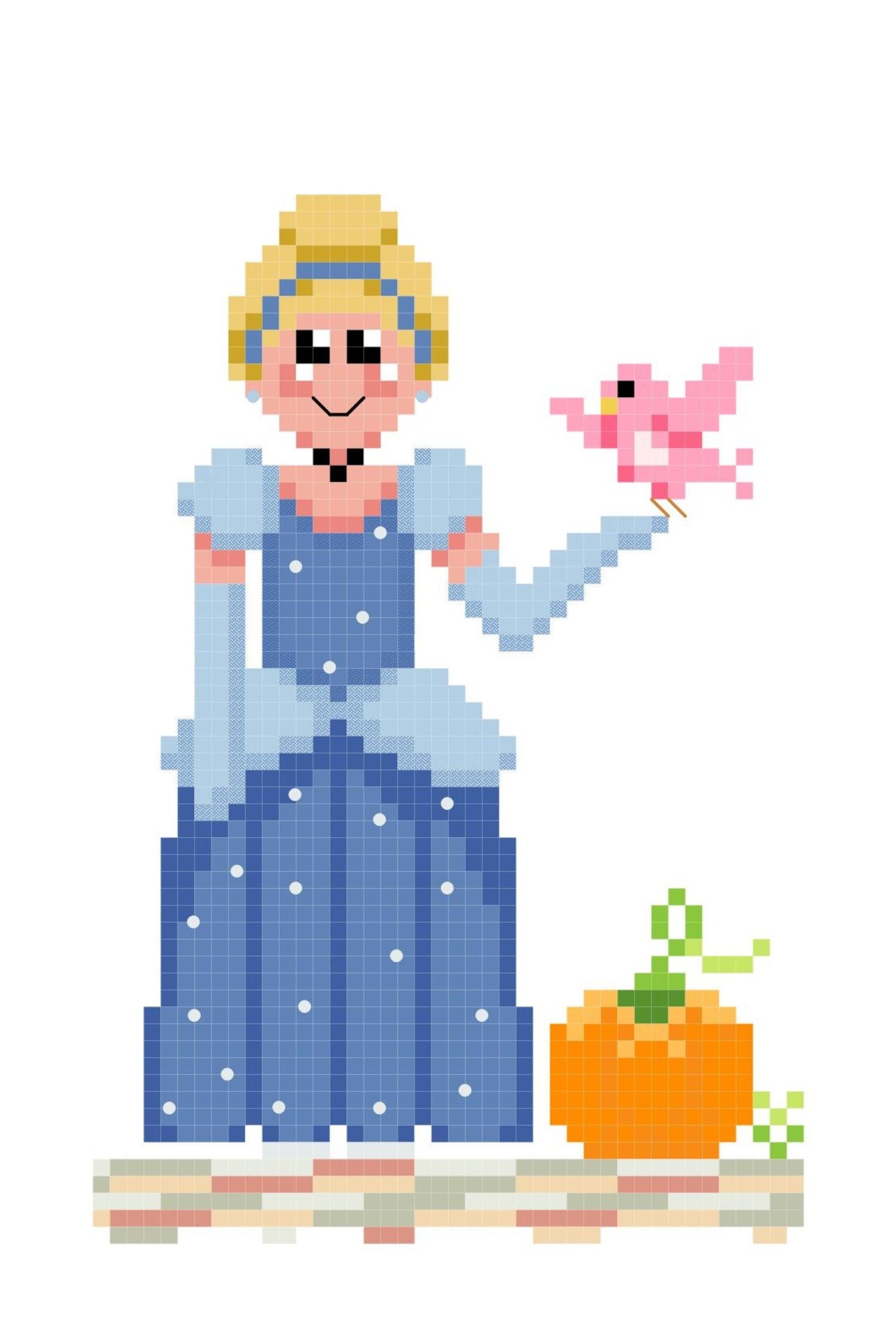 Princess Cinderella Cross Stitch Pattern - Etsy