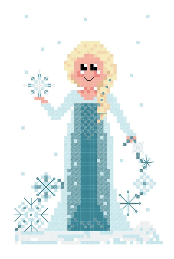 Princess Elsa Cross Stitch Pattern - Etsy Canada