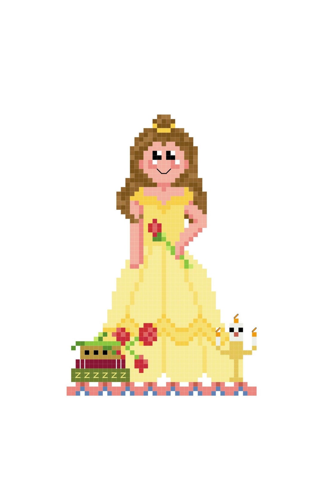 Princess Belle Cross Stitch Pattern - Etsy