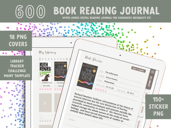 Digital Reading Journal Digital Reading Planner Digital - Etsy