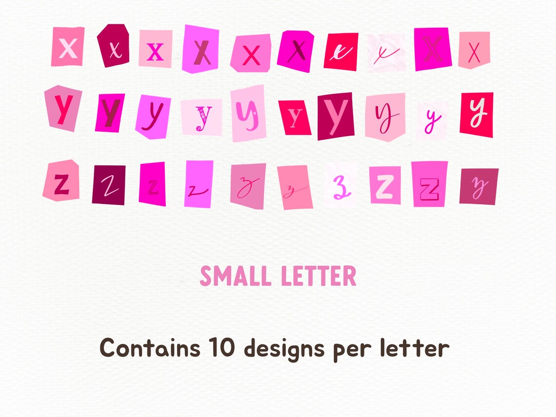 Pink 780 PNG Number Letter,magazine Letters Clipart,ransom Letters,burn ...