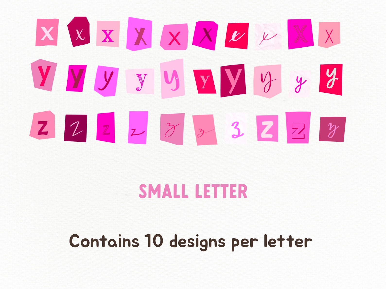 Pink 780 PNG Number Letter,magazine Letters Clipart,ransom Letters,burn ...