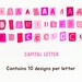Pink 780 PNG Number Letter,magazine Letters Clipart,ransom Letters,burn ...