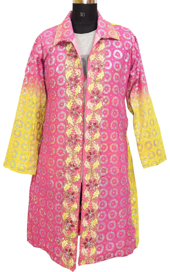 Vintage Sequined Jacket Stunning Party Wear Jacket & Coat Zari - Etsy