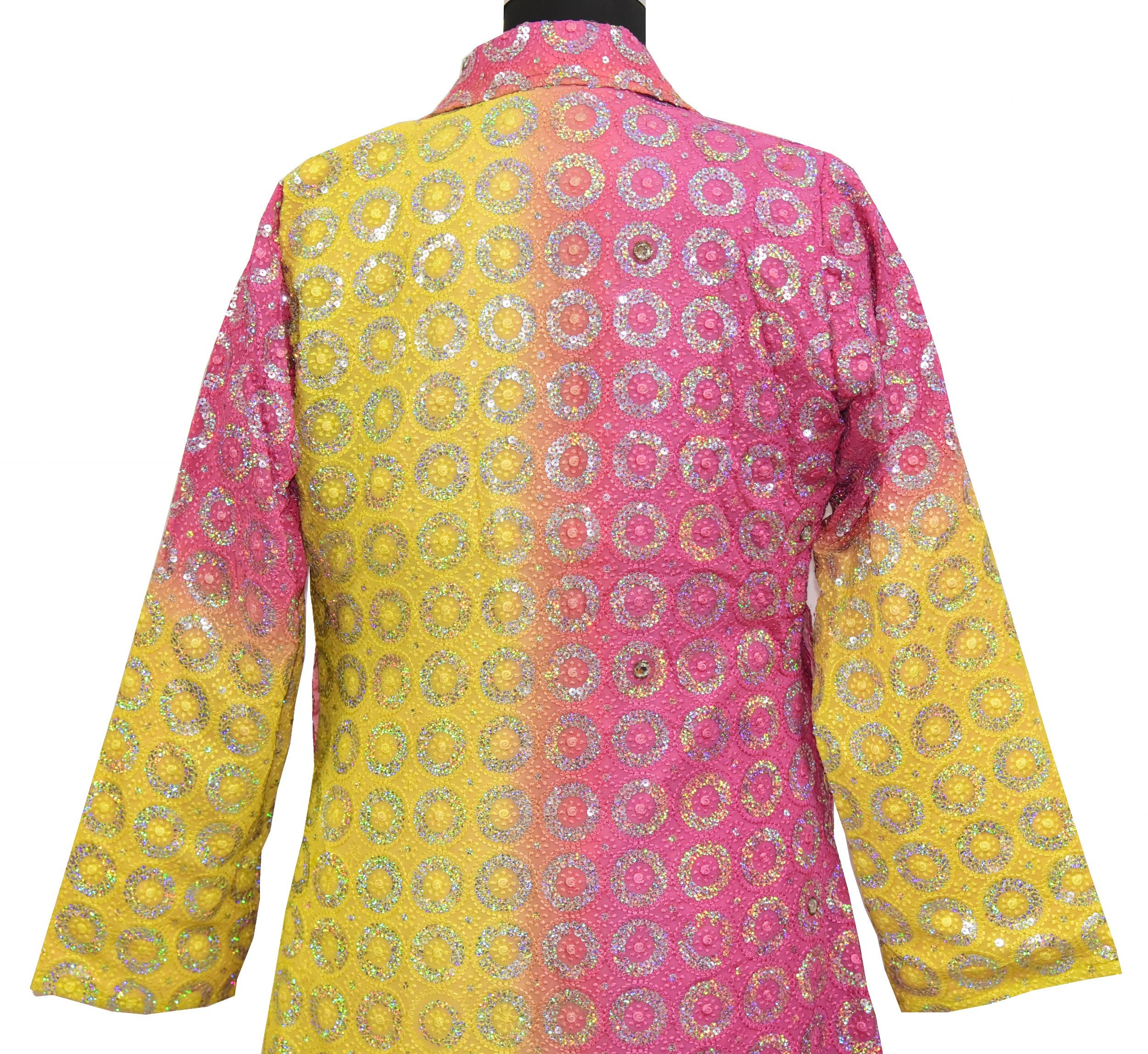 Vintage Sequined Jacket Stunning Party Wear Jacket & Coat Zari - Etsy