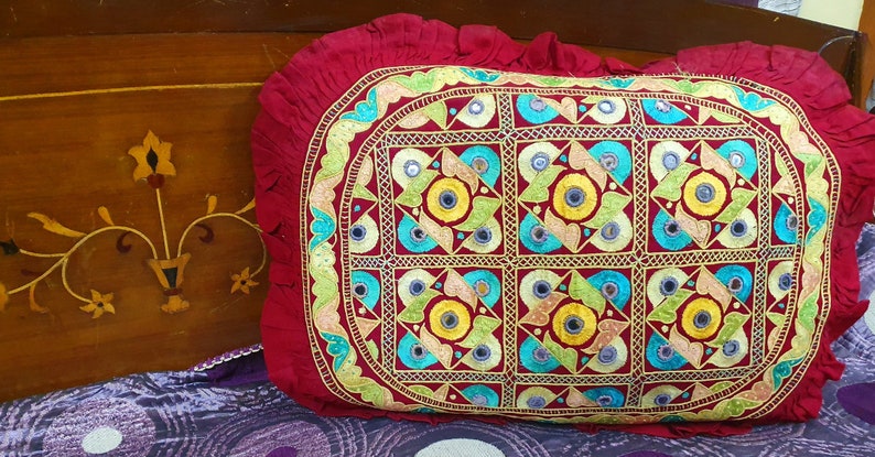 Vintage Banjara Pillow Cushion Case Hand Embroidered Cover - Etsy