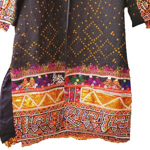 Rabari Black Long Coat Work Woolen Jacket Hand Embroidery - Etsy