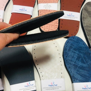 3 Layered Sole/insole EU 37-38 (9.5") With Holes for Handmade Crochet ...