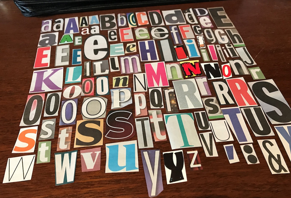 Large Paper Ransom Letters Alphabet Craft supplies | Etsy