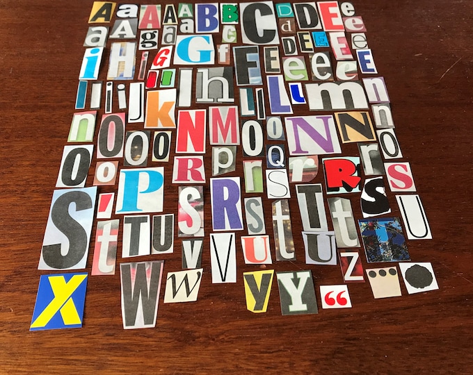 Large Paper Ransom Letters, Alphabet, Craft Supplies, Decoupage ...