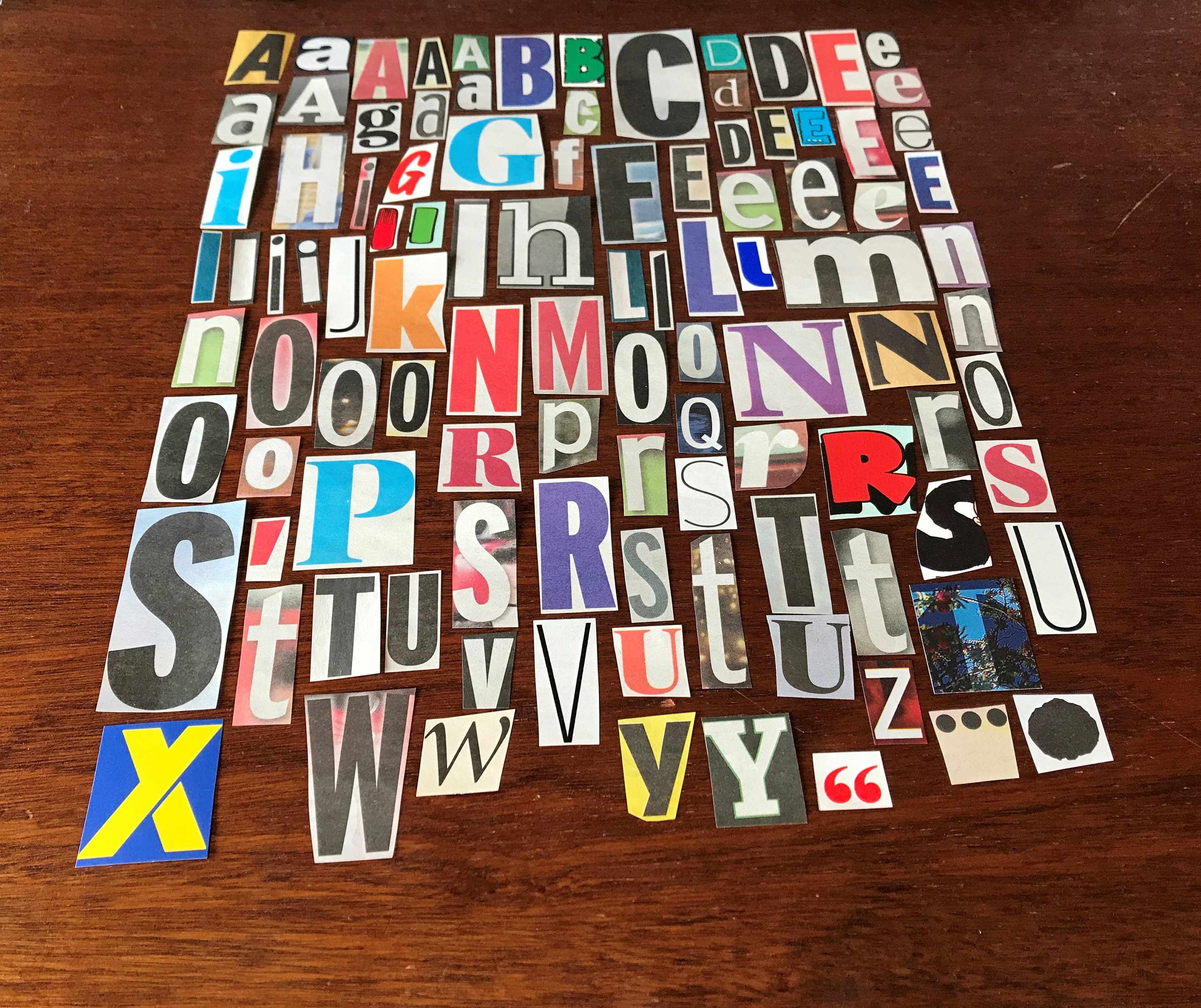 Large Paper Ransom Letters Alphabet Craft supplies - Etsy.de