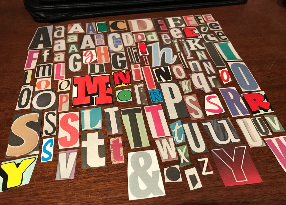Large Paper Ransom Letters Alphabet Craft supplies | Etsy