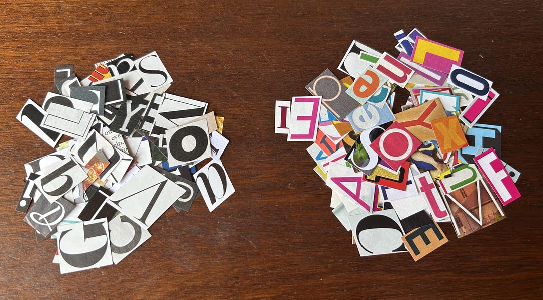 Multi Packs Paper Ransom Letters Paper Letter Craft Supplies Decoupage ...