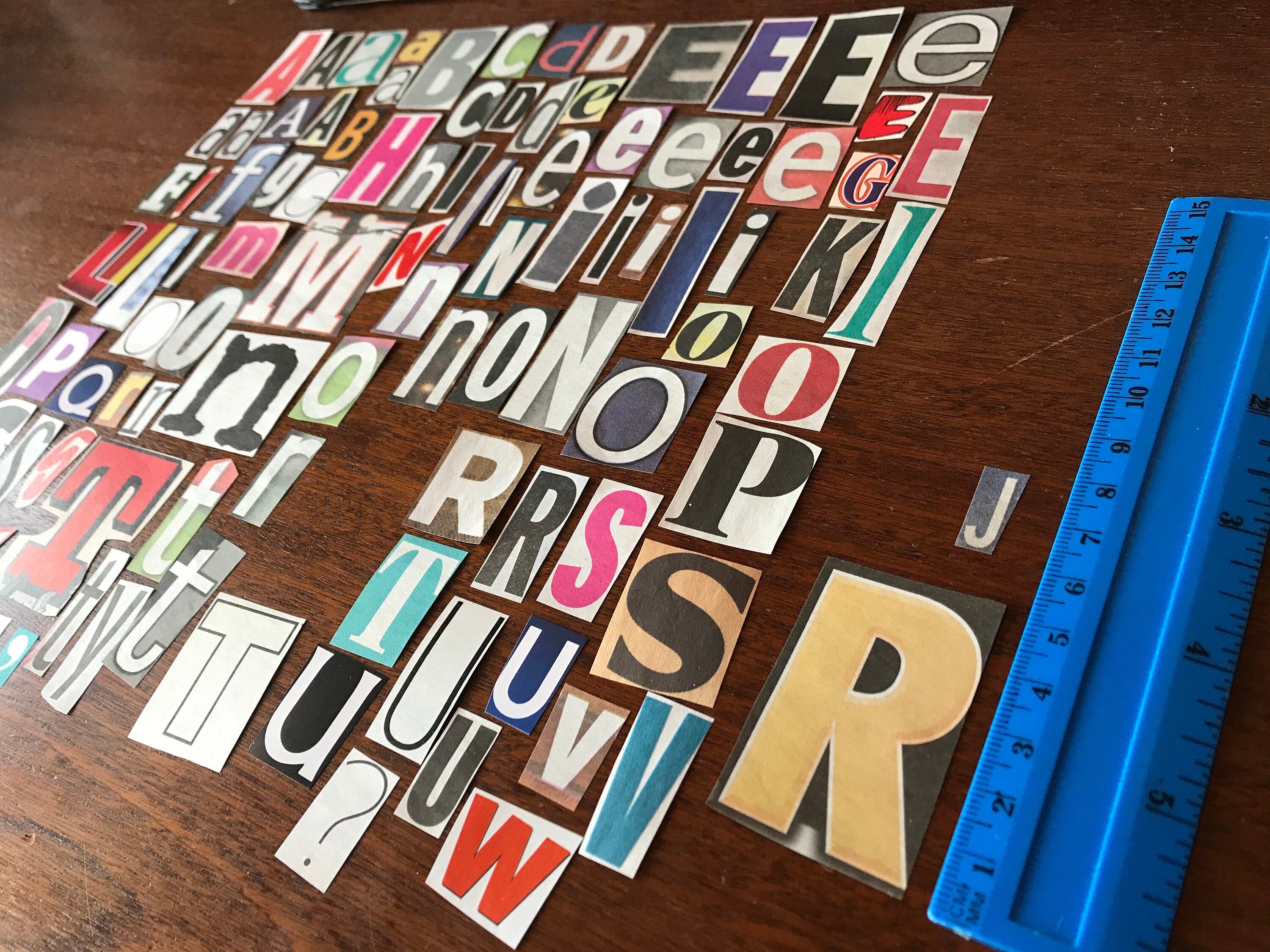 Large Paper Ransom Letters Alphabet Craft Supplies | Etsy UK